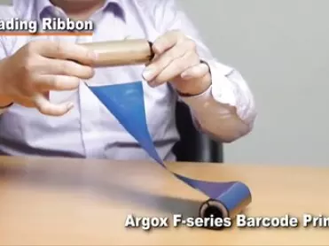 立象(Argox)F-1系列条码打印机耗材安装教程(内碳安装)