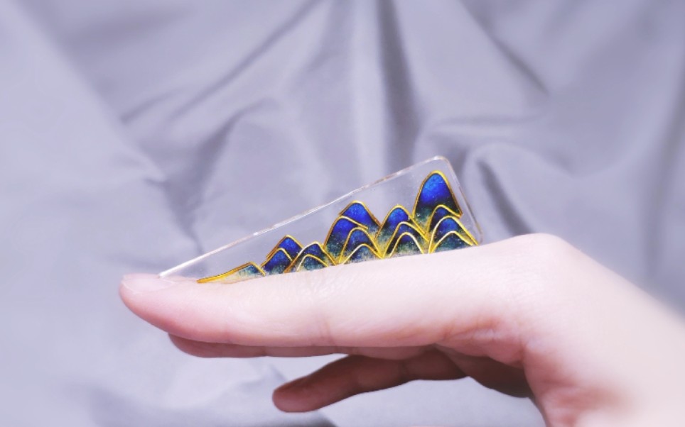 全手工制作指尖上的千里江山图(制作过程)