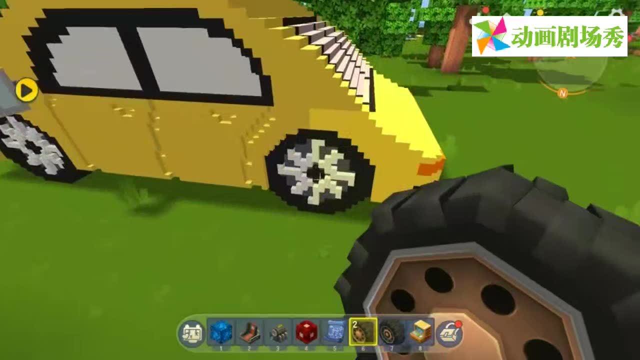 迷你世界,小型跑车制作教程,晚上带你们去溜达