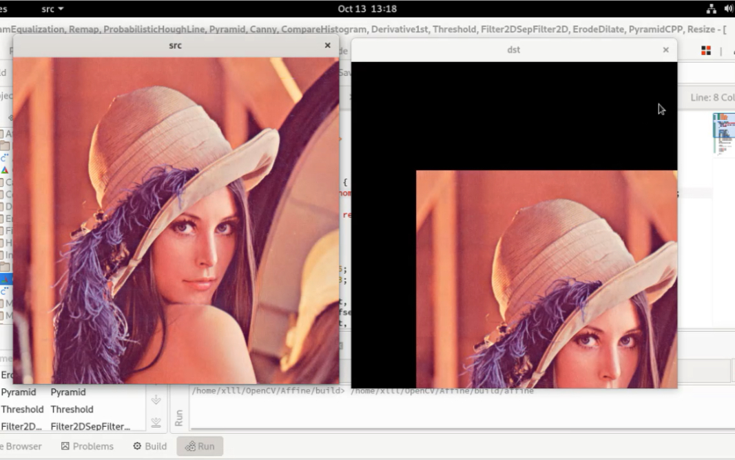 OpenCV的仿射变换(一)平移