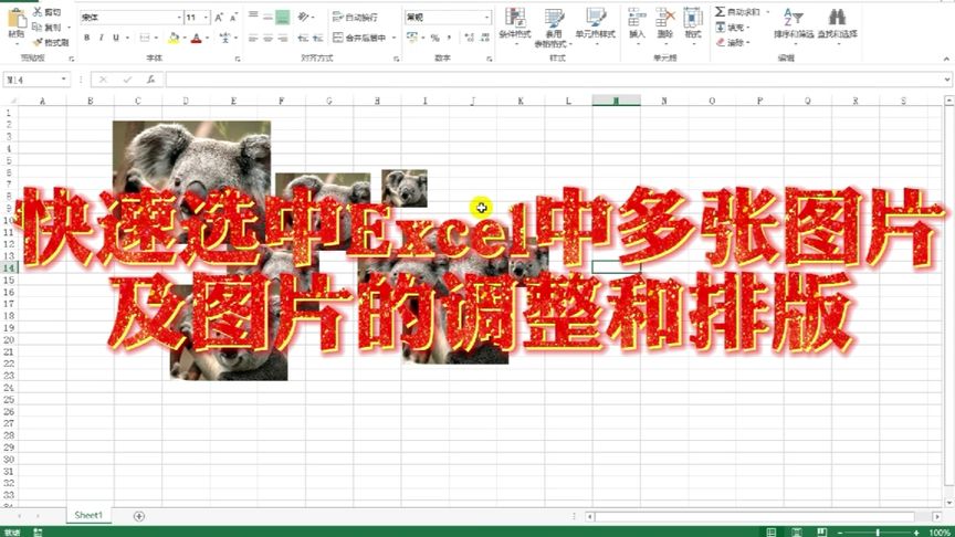 Excel多张图片选中及快速美化排版