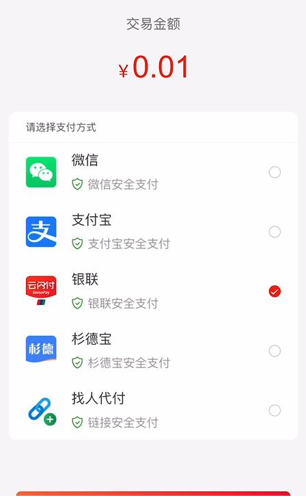 手机APP拉起微信支付宝云闪付杉德宝等APP支付演示视频