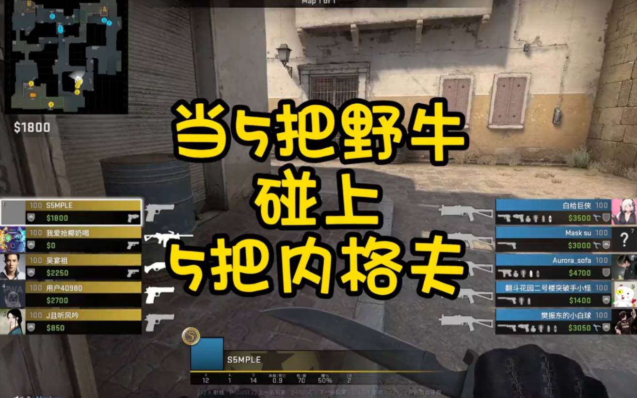 当5把野牛碰上5把内格夫 #csgo_精彩集锦