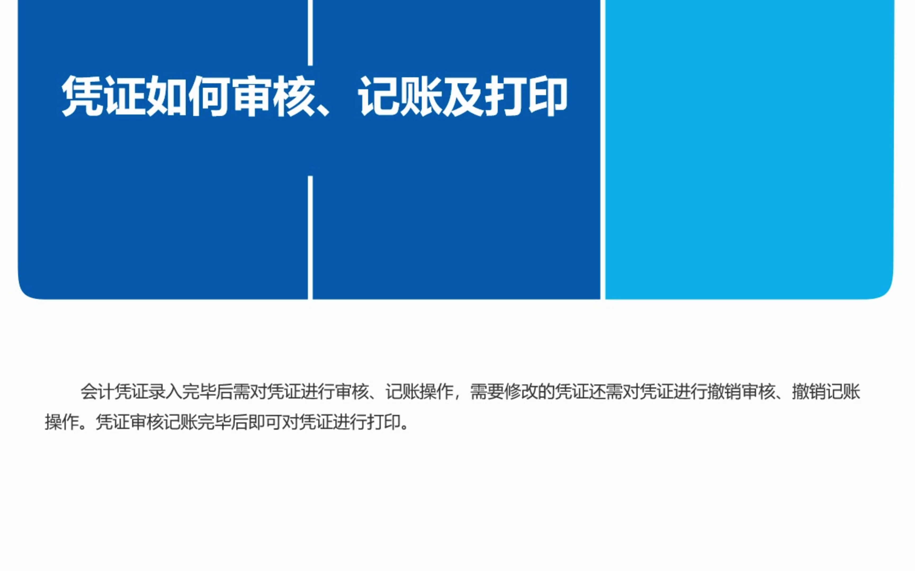 山东预算管理一体化@6-3凭证如何审核、记账及打印