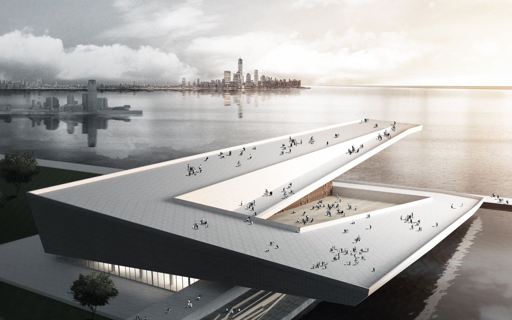 黄昏建筑效果图怎么画?学姐解密.