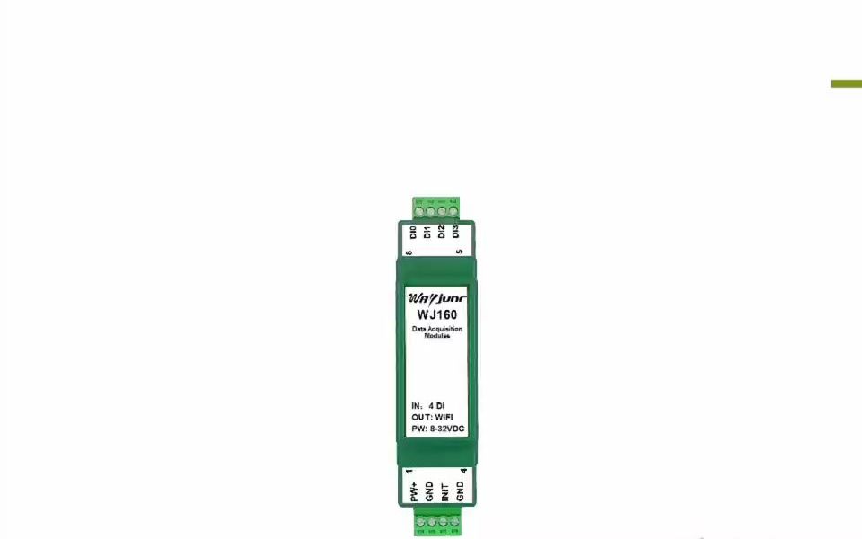 4路DI开关检测计数器, Modbus TCP协议,WiFi模块 WJ160