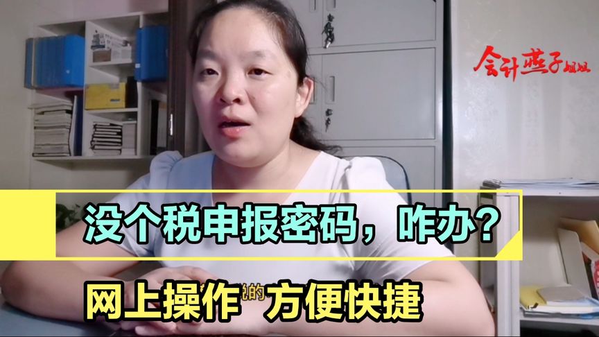 没有个税申报密码,咋办?燕姐分享网上操作流程,方便快捷,实用
