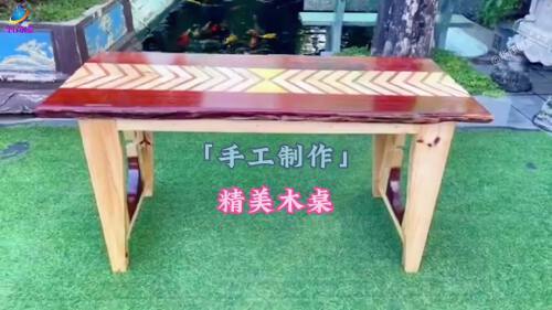 三十岁小伙利用木板制作精美木桌的全程这手太精湛了!