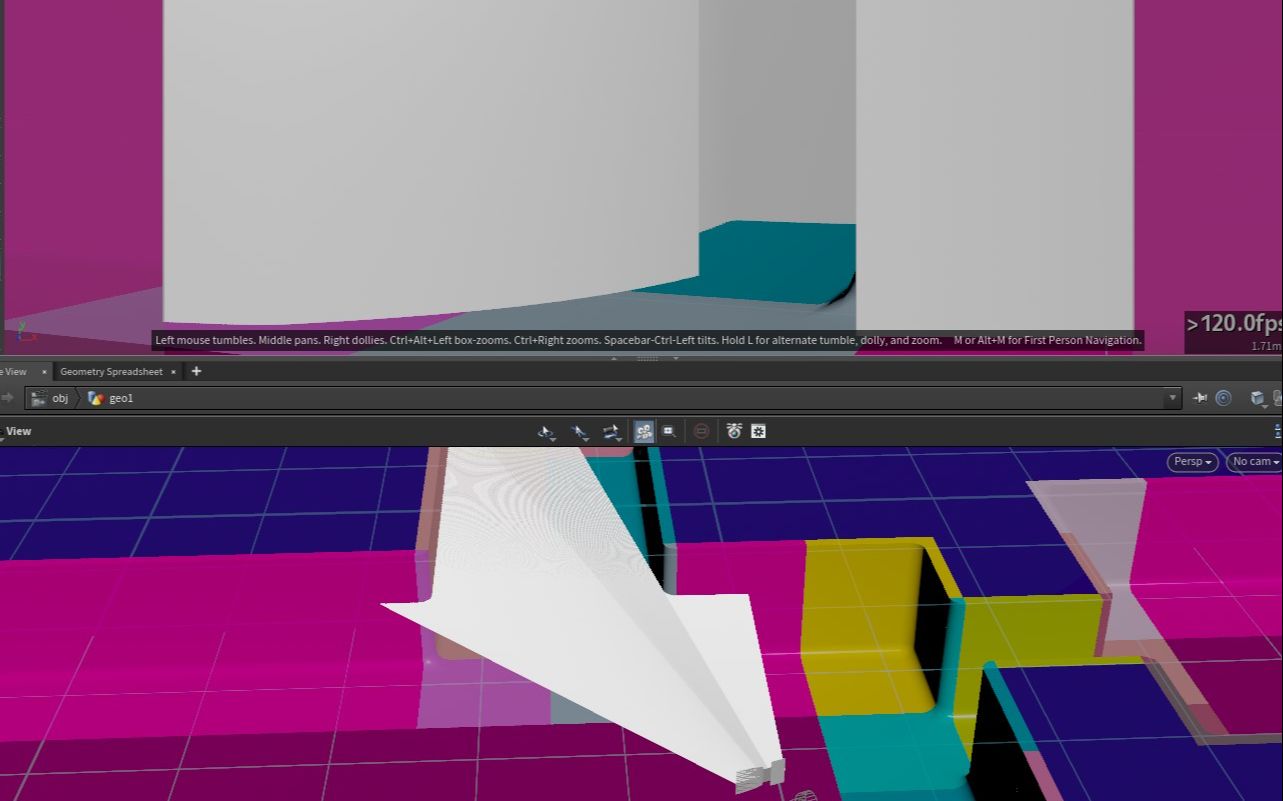 Houdini - 把3D模型当成1D模型渲染出2D图像的练习