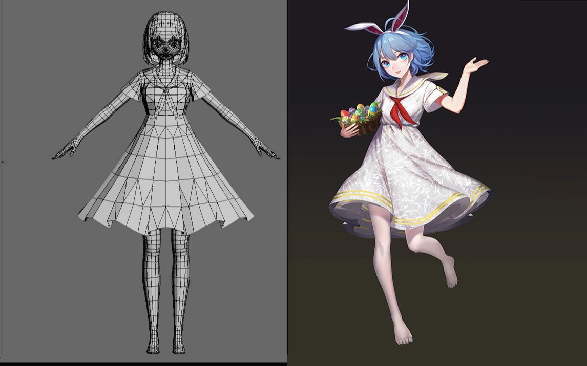 【3dmax建模】从裸模到模型制作,3dmax衣服头发制作,3dmax基础...