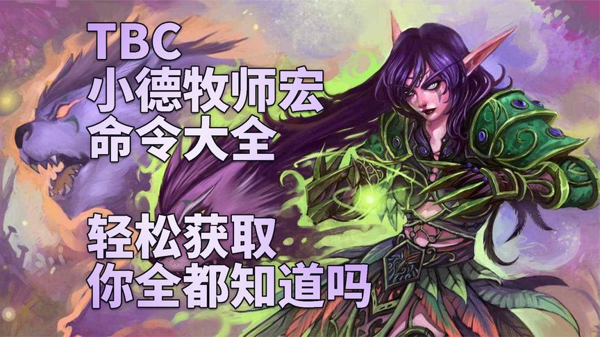 魔兽世界怀旧服:TBC小德牧师宏命令大全,轻松获取你全都知道吗