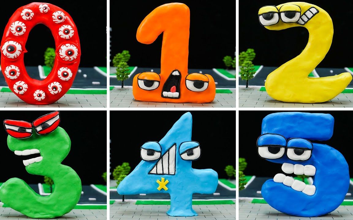 用黏土制作卡通数字(0-5),只需要简单的几步,过程超