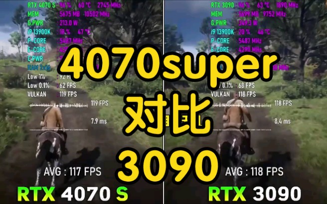真甜品显卡?2k分辨率4070super对比3090