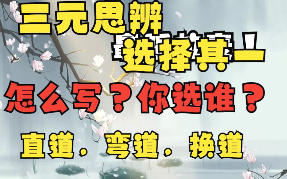 【多元思辨作文】【审题与例文】直道,弯道,换道选其一--精改篇