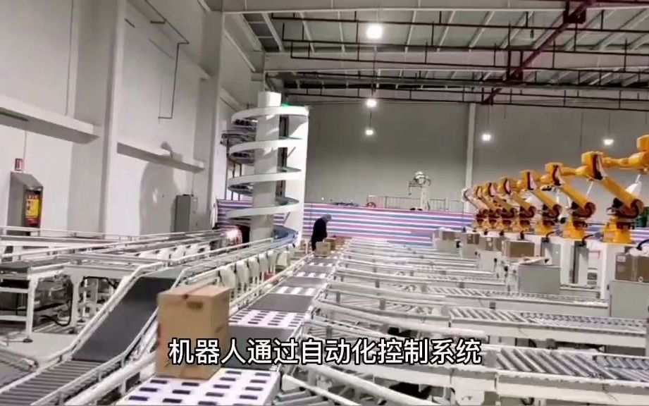 螺旋输送机在智能分拣机器人码垛系统的应用案例