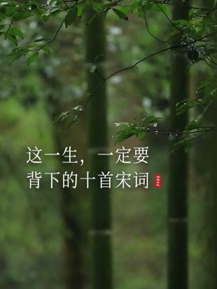 读宋词,恰如读人生,这一生,一定要背下的十首宋词,更要读懂这十大...