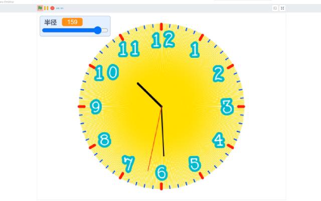 用scratch画钟表02——添加数字