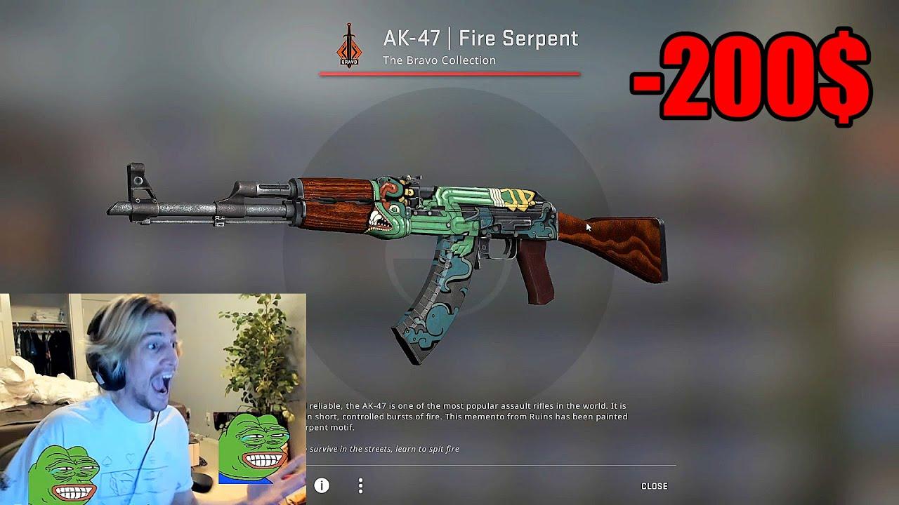 【CSGO】XQC花1200$炼出1000$火蛇