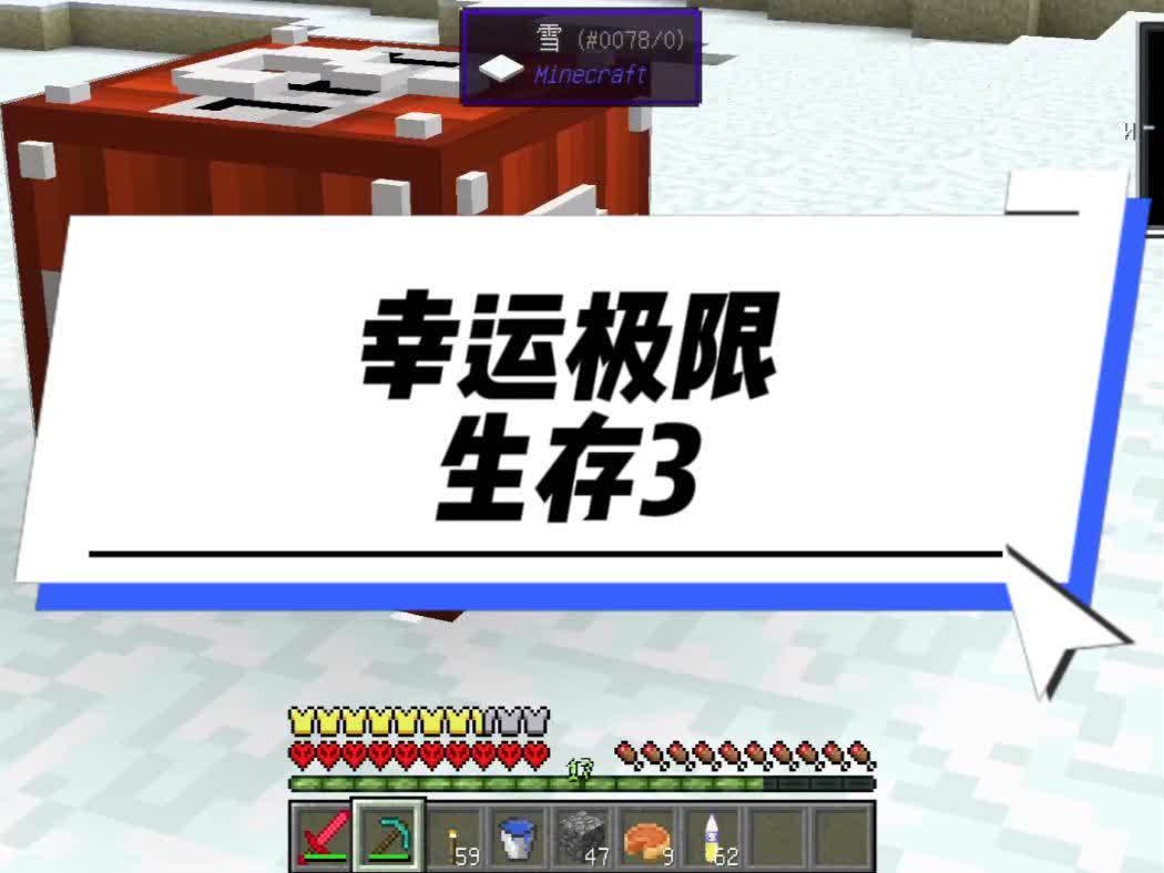 幸运极限生存3爱情这东西压根就与我无缘 #叶枫的日常 #我的世界