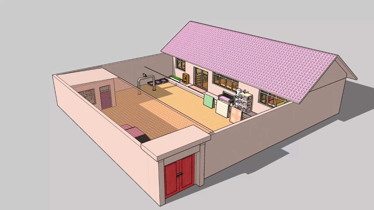 sketchup草图大师房屋建模:没有买房还在租房住的单身朋友,送你们...