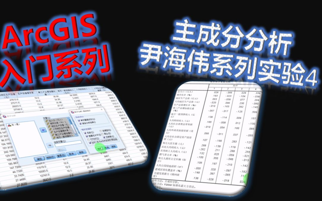 ArcGIS入门系列-SPSS主成份分析-尹海伟城市与区域规划实验4(2)