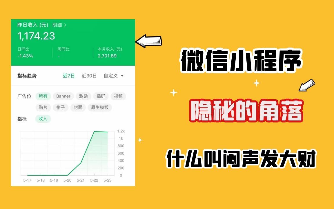 微信小程序隐秘的角落,挂羊头卖狗肉?闷声发财~