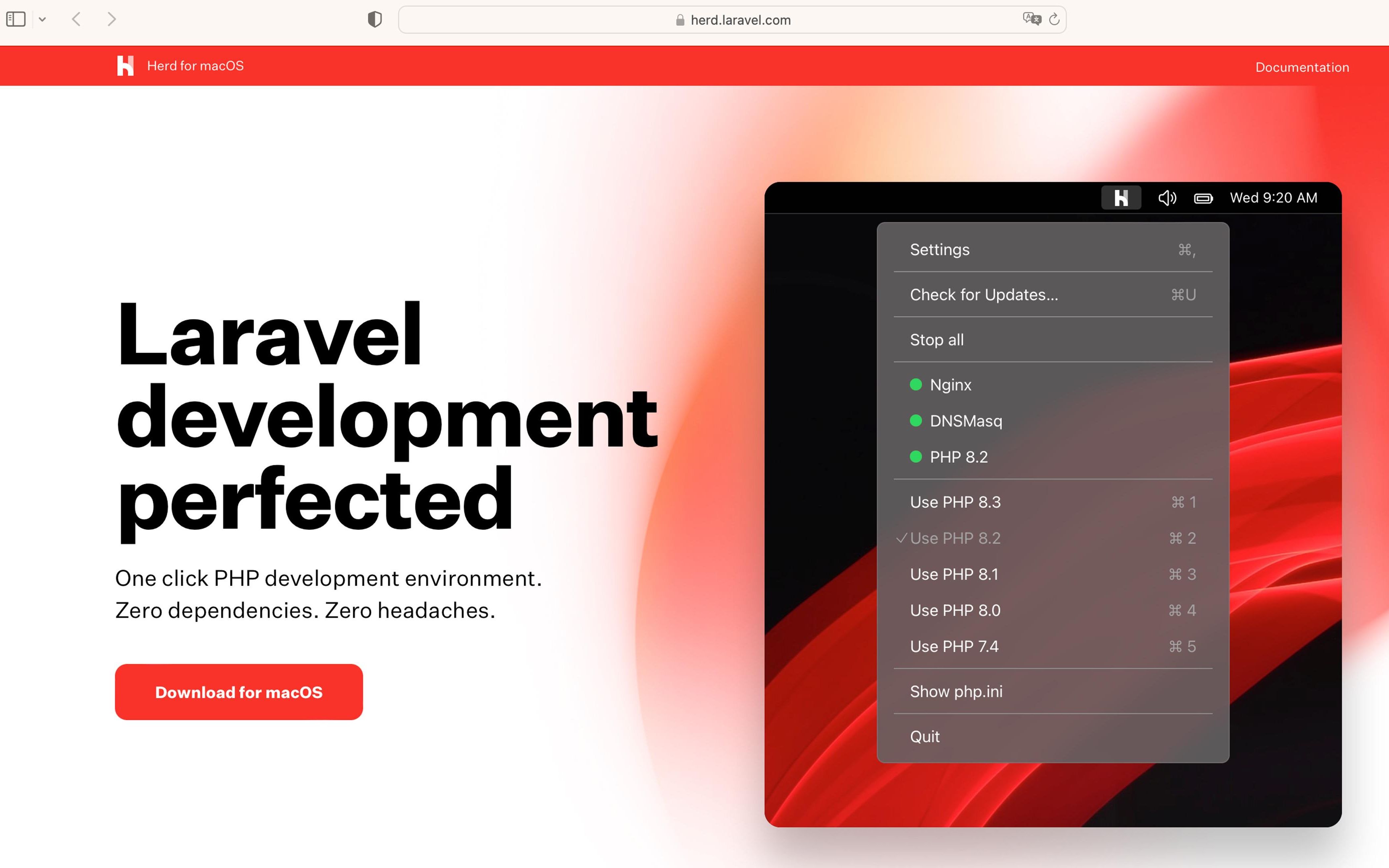 Laravel Herd - Mac系统上极简 PHP 开发环境