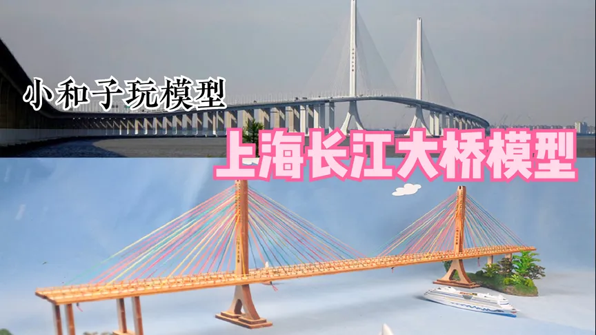 双塔双索面斜拉桥模型上海长江大桥制这样做效果咋样?