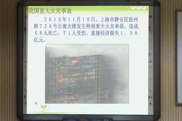 教科版_五年级综合实践_下册安全教育第一课第一单元 火灾的预防与...