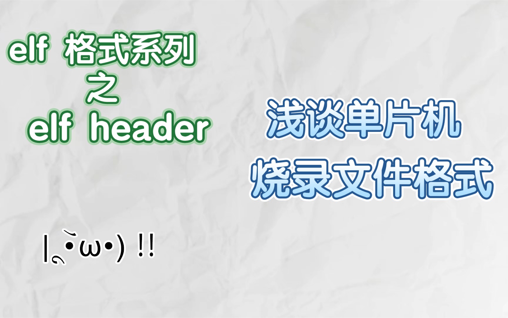 〖单片机开发〗浅谈单片机烧录文件格式elf——elf header