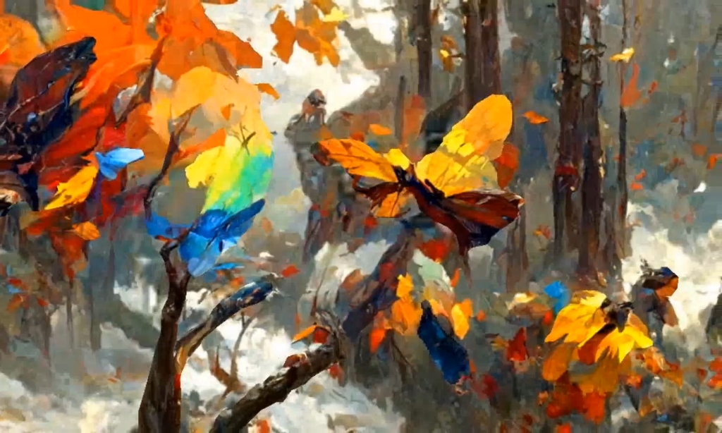 关于秋天,蝴蝶和城堡