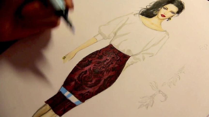 服装设计教程:服装设计手绘现场教学,轻轻松松学服装设计!