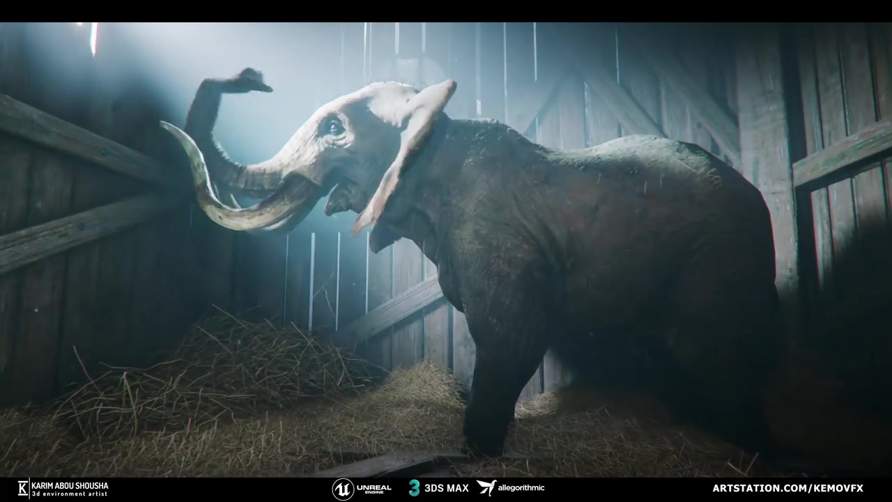 大象在UE4里中受折磨!