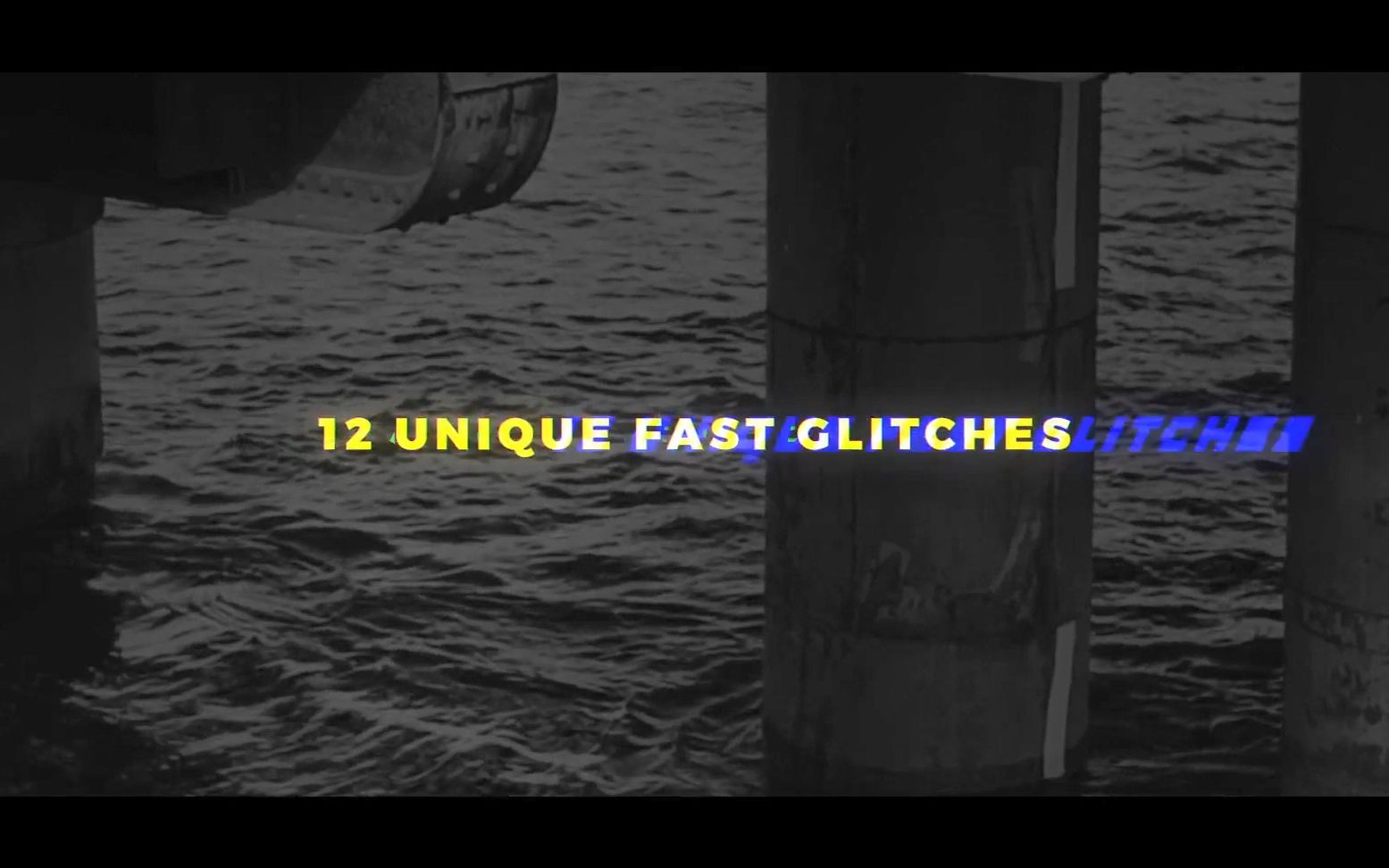 AE模板-故障效果RGB色彩分离的文字标题模板