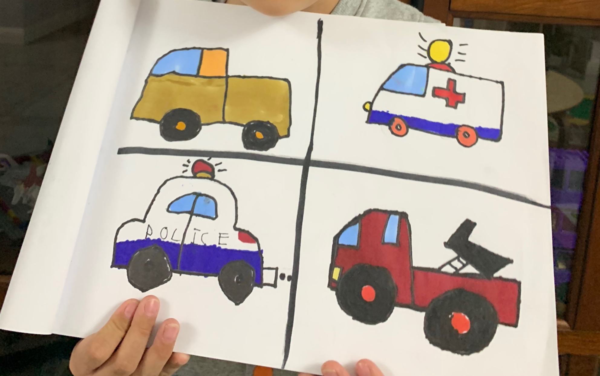 幼儿简笔画小汽车