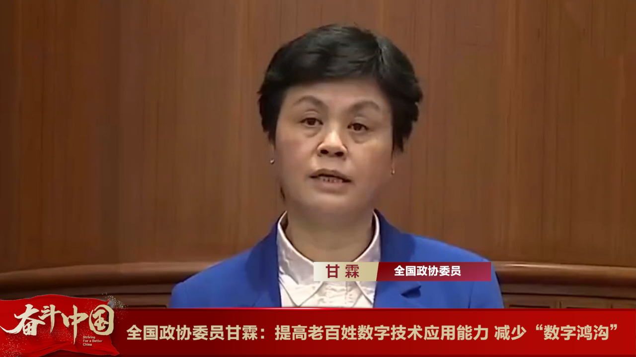 甘霖:提高老百姓数字技术应用能力,减少“数字鸿沟”