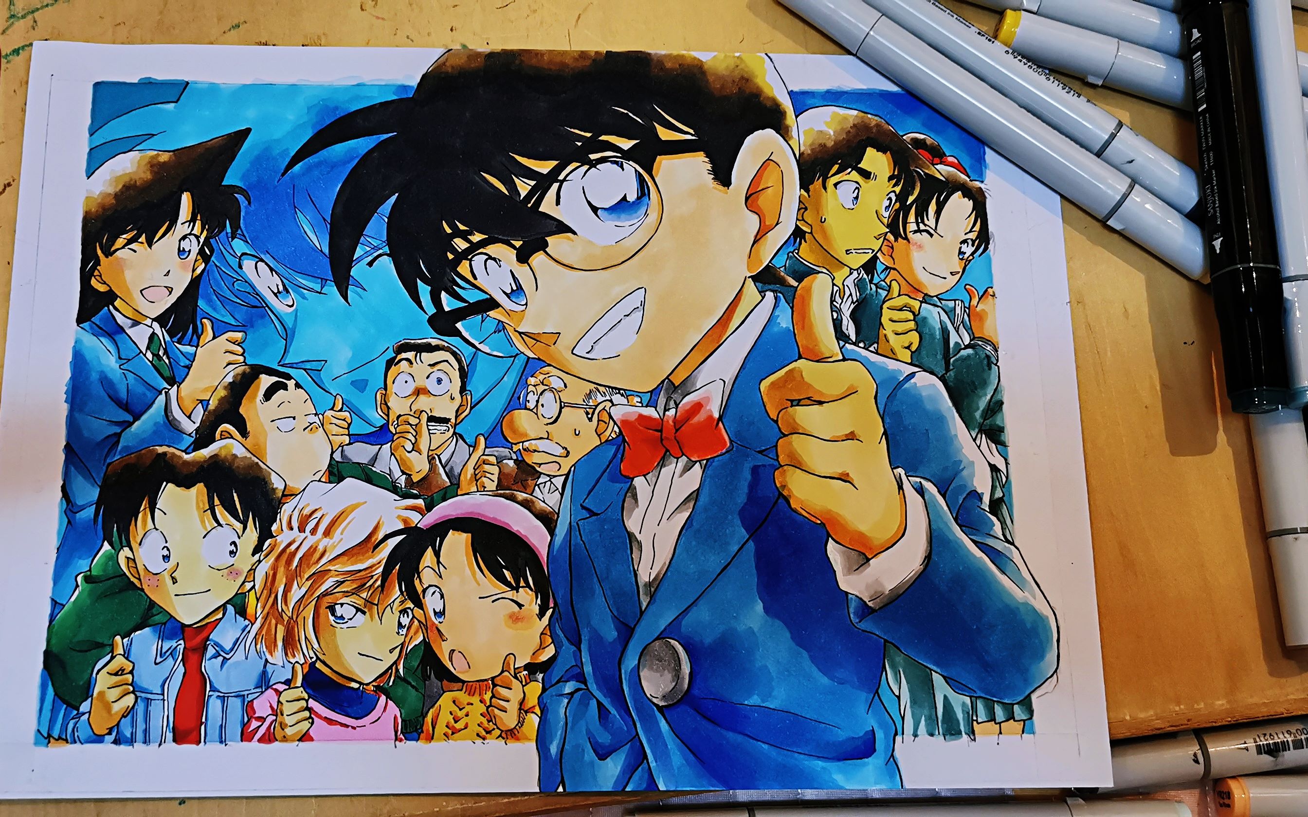 【马克笔】名侦探柯南临摹手绘