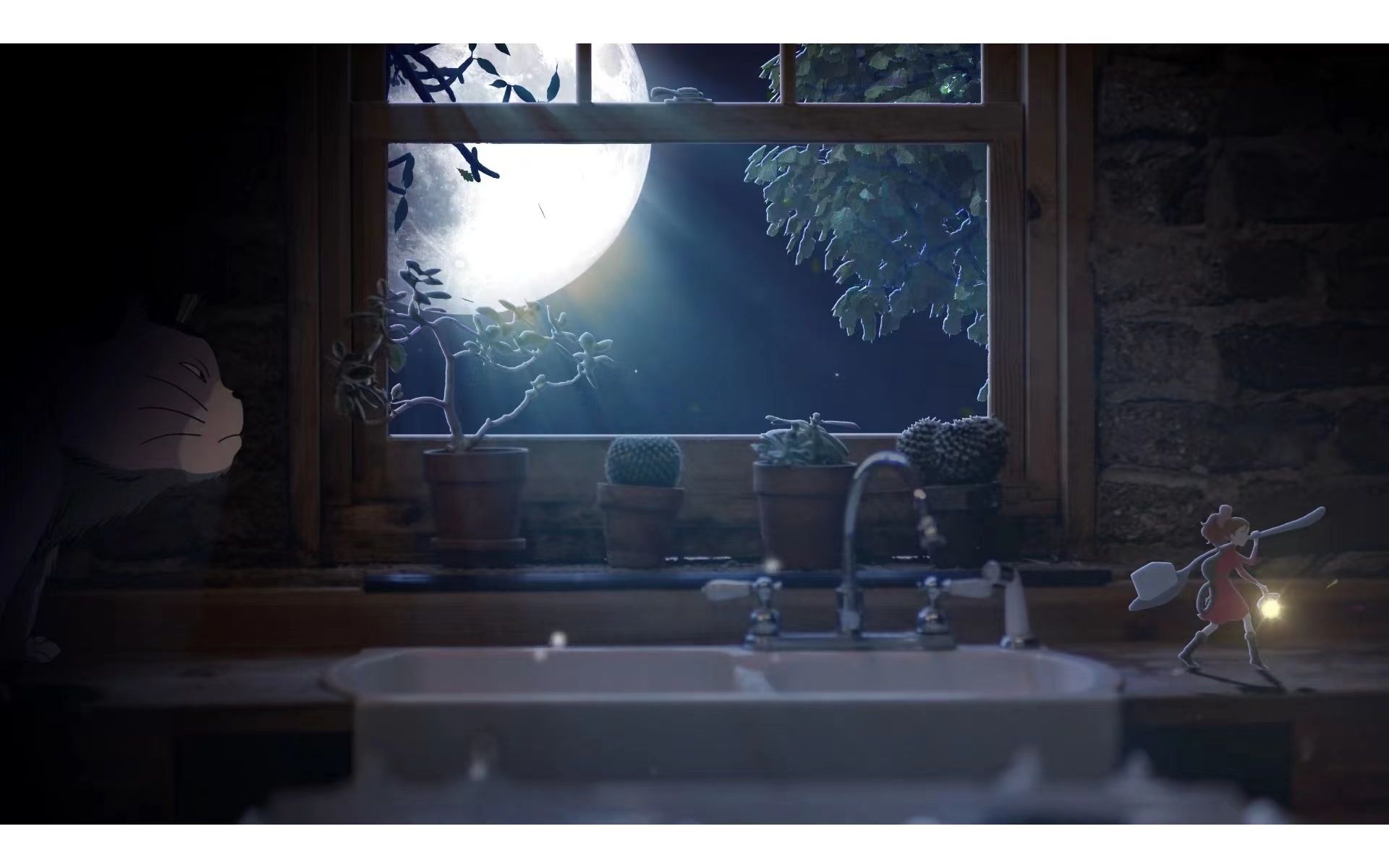 ...静谧夜晚厨房地板下的秘密世界 橱柜 餐盘 脚步声 动画氛围音 环境音