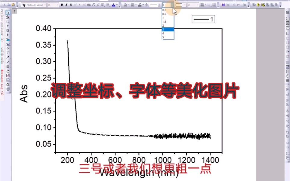 Origin做好的图如何调整坐标字体边框等使其美观?视频教程