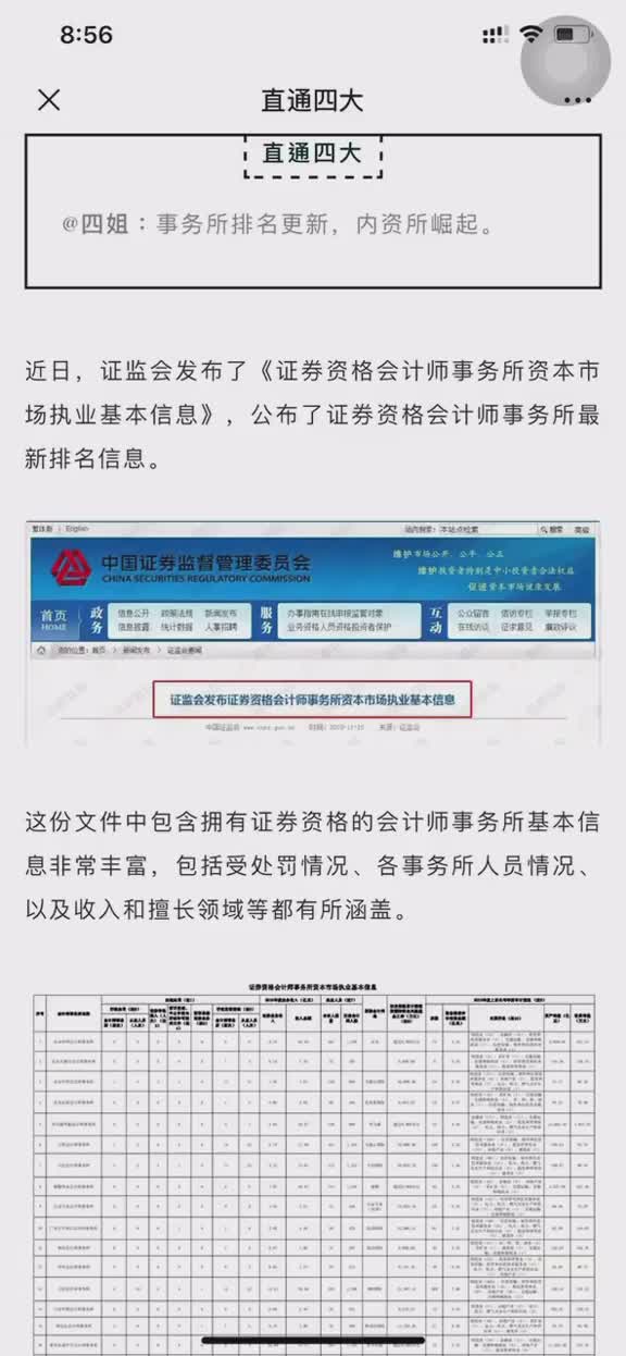 刚刚,会计师事务所排名更新,毕马威跌出前四,八大真的要超过四大?