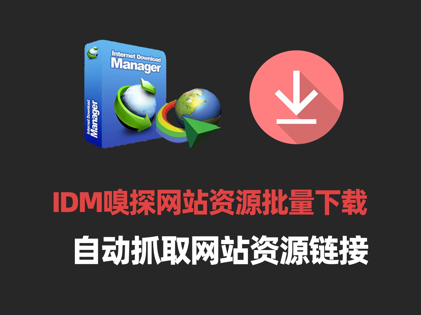 使用IDM嗅探抓取网站资源音频电影文件链接批量下载各类需要的文件