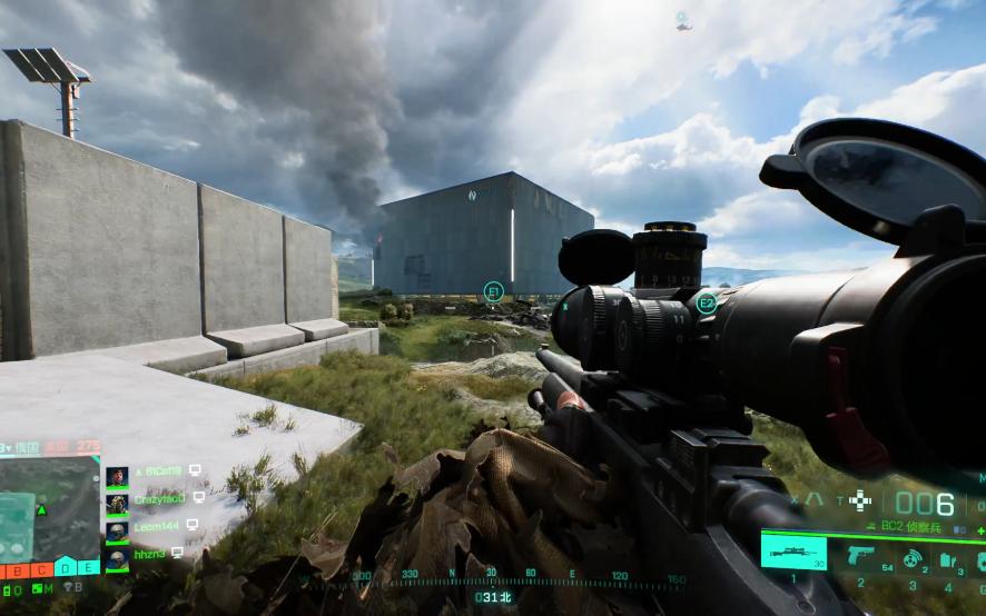 试玩BF3 VS BC2 模式 M24 才是2042该有的狙击枪吧