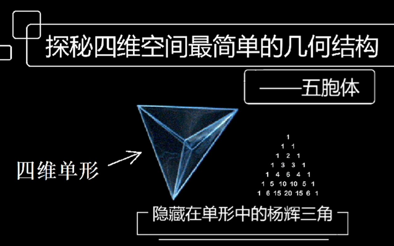探秘四维空间最简单的几何结构——五胞体!隐藏在单形中的杨辉三角