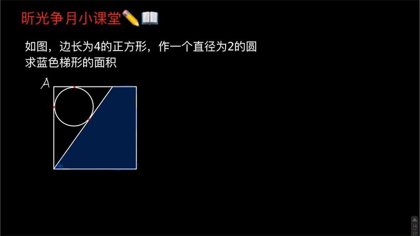 初中数学每日一题:求蓝色梯形的面积,内切圆的半径公式很重要