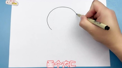 章鱼怎么画最简单,绘画一个最简单的章鱼,幼儿园简单绘画
