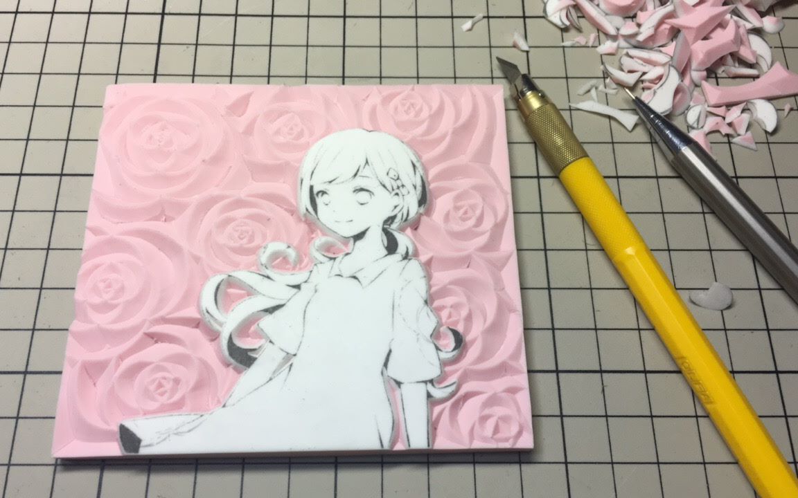 【橡皮章教程】玫瑰花留白教程——你们辣么美,要不要来个玫瑰留白?
