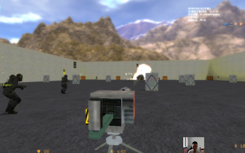 (怀旧经典)抢占格林机枪地图,老铁,真正的加特林机枪射速见过没?