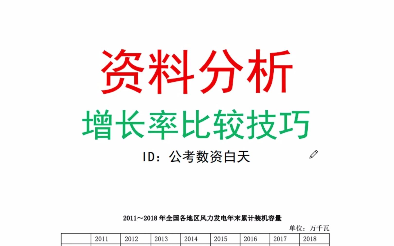 资料分析-增长率比较技巧