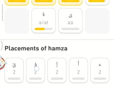 【Duolingo】阿拉伯字母在标准阿拉伯语中的写法,拉丁转写,读法,以及...