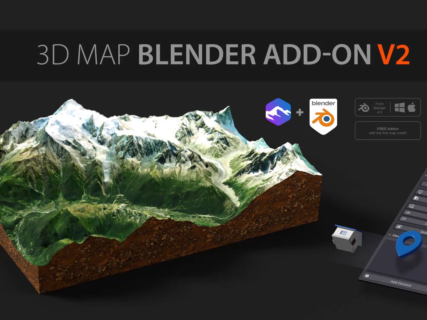 实用blender制作写实三维地形